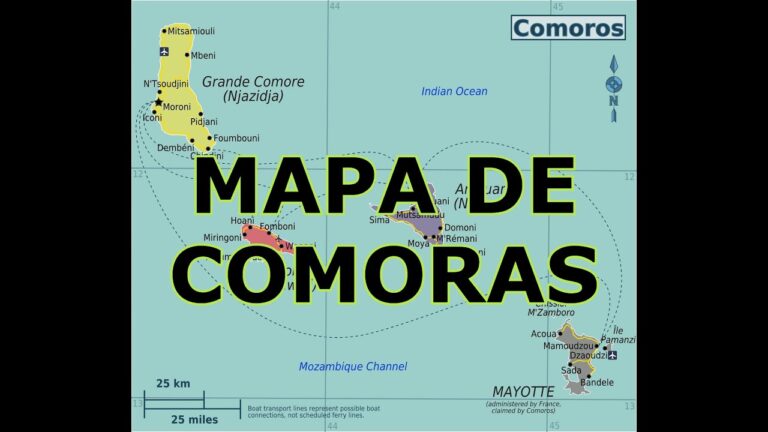 Mapa de las Islas Comores: Ubicación y Geografía | Actualizado ...